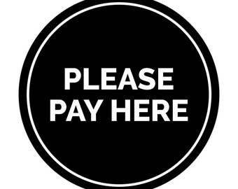 Please Pay Here Sign - Etsy