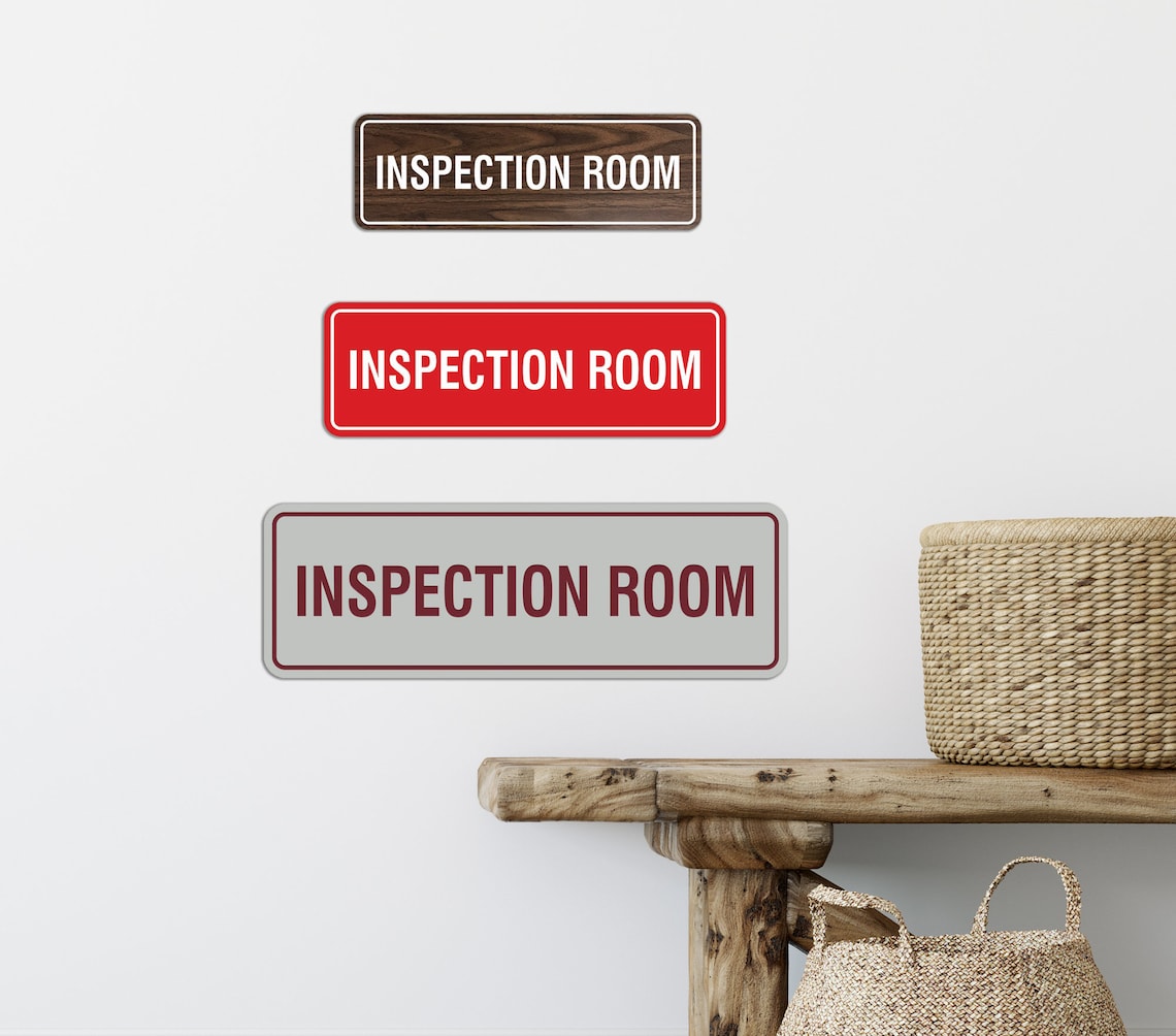 Standard Inspection Room Sign - Etsy