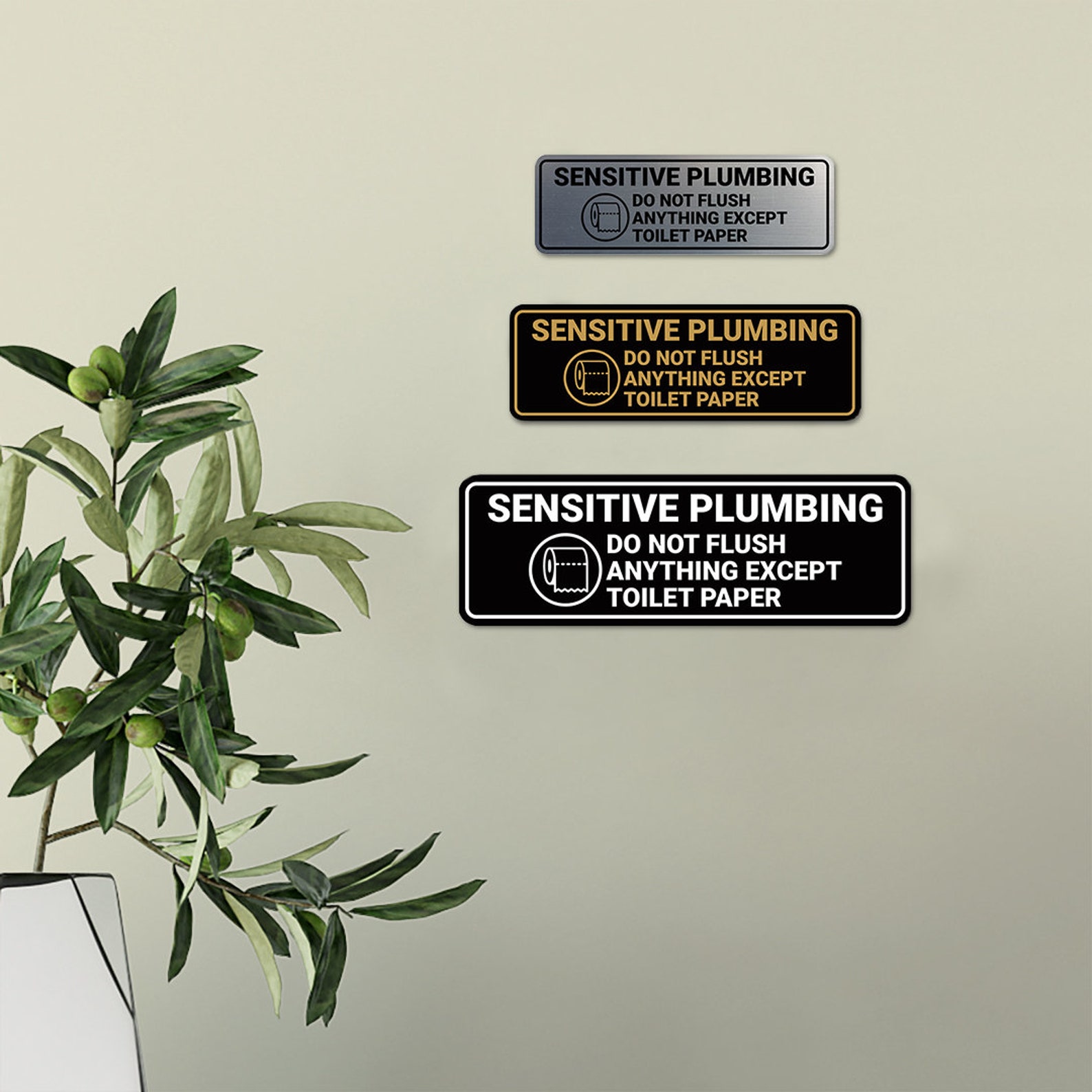 Standard Sensitive Plumbing Do Not Flush Anything Except - Etsy