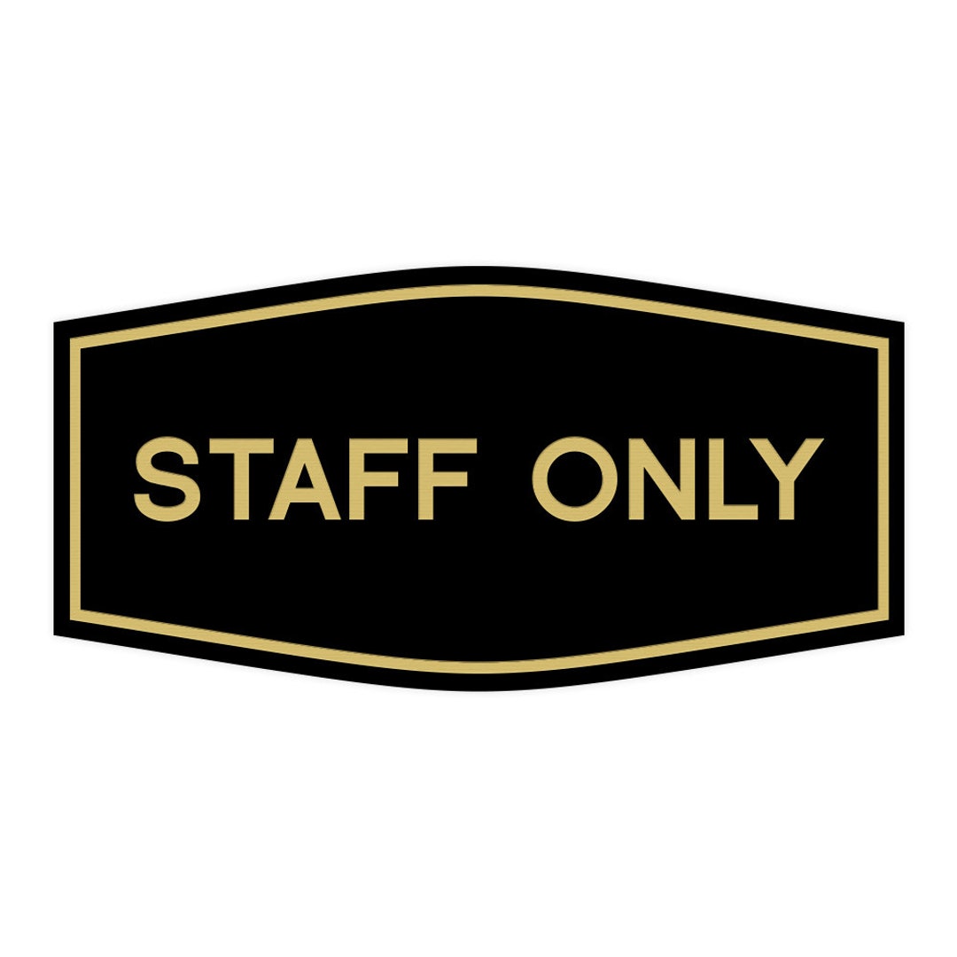 Fancy Staff Only Sign - Etsy