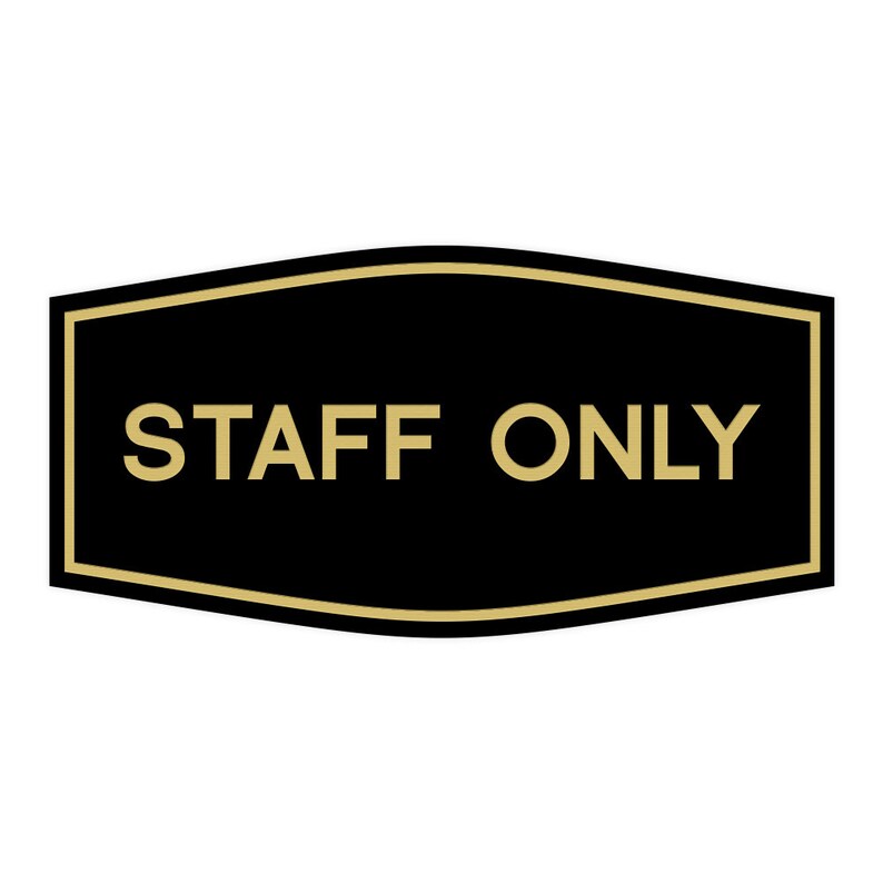 Fancy Staff Only Sign - Etsy
