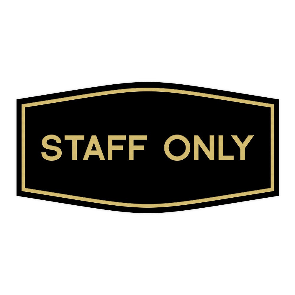 Fancy Staff Only Sign - Etsy