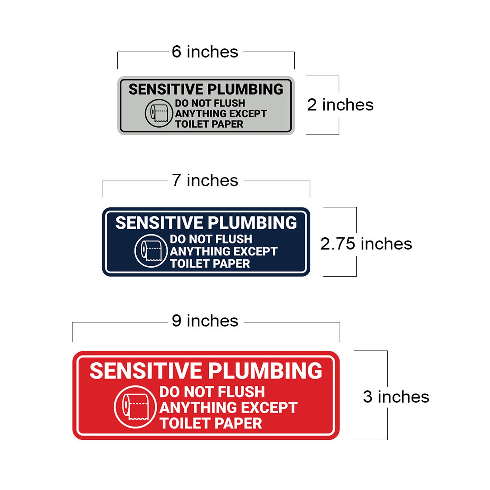 Standard Sensitive Plumbing Do Not Flush Anything Except - Etsy