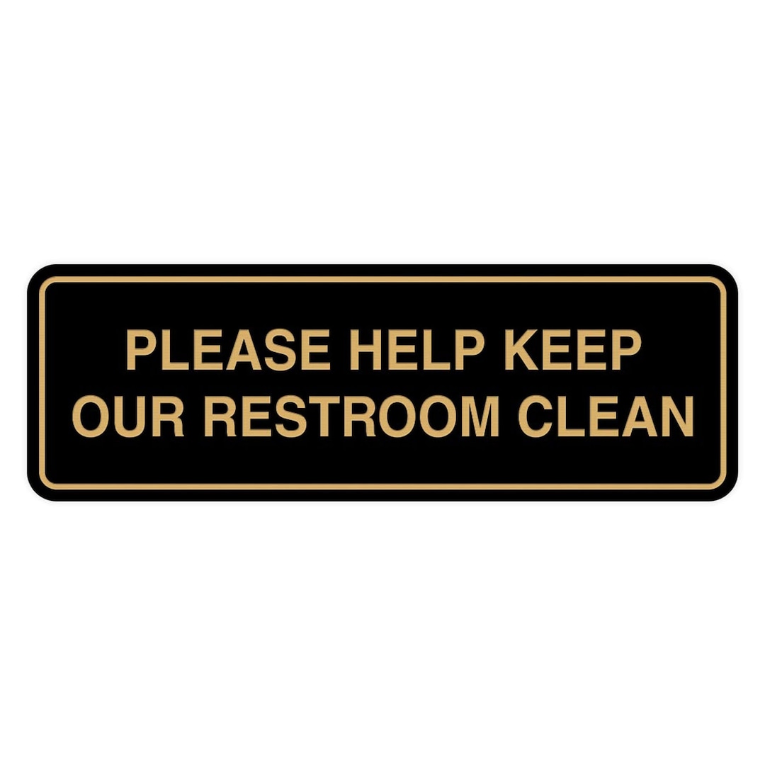 Standard Please Help Keep Our Restroom Clean Sign - Etsy