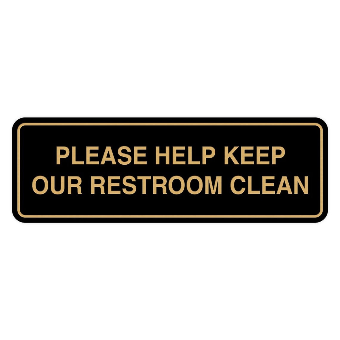 Standard Please Help Keep Our Restroom Clean Sign | Etsy
