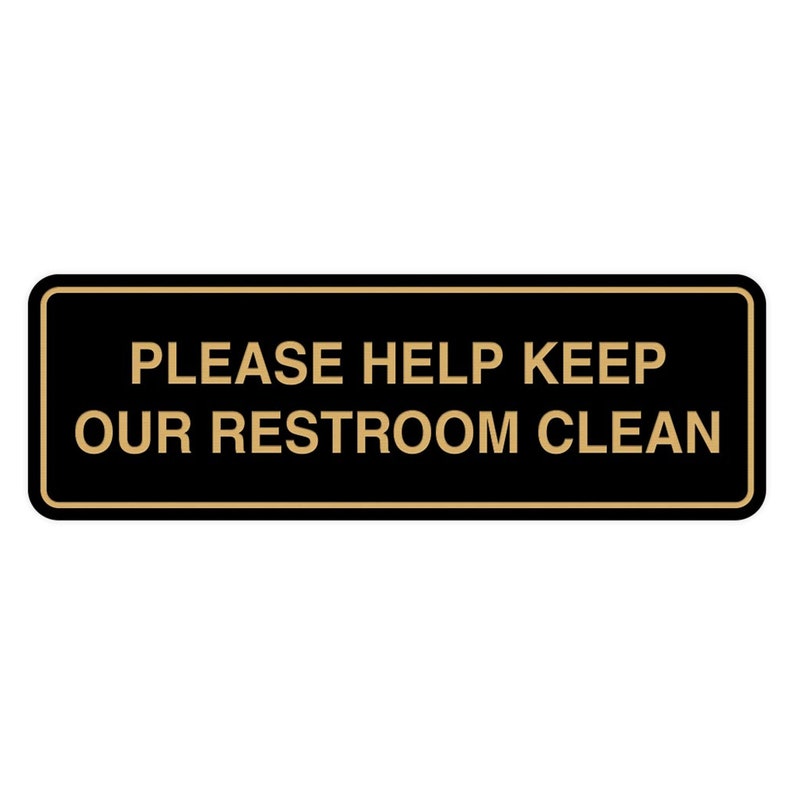 Standard Please Help Keep Our Restroom Clean Sign - Etsy
