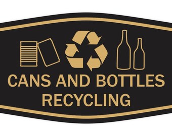 Fancy Cans Recycling Wall or Door Sign | Etsy