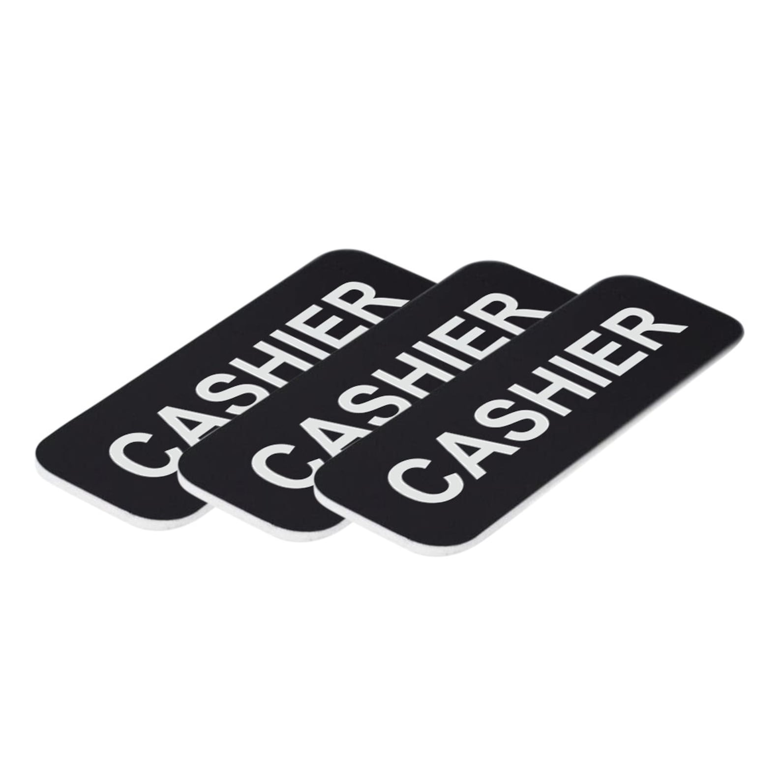 Cashier 1 X 3 Name Tag/badge 3 Pack - Etsy