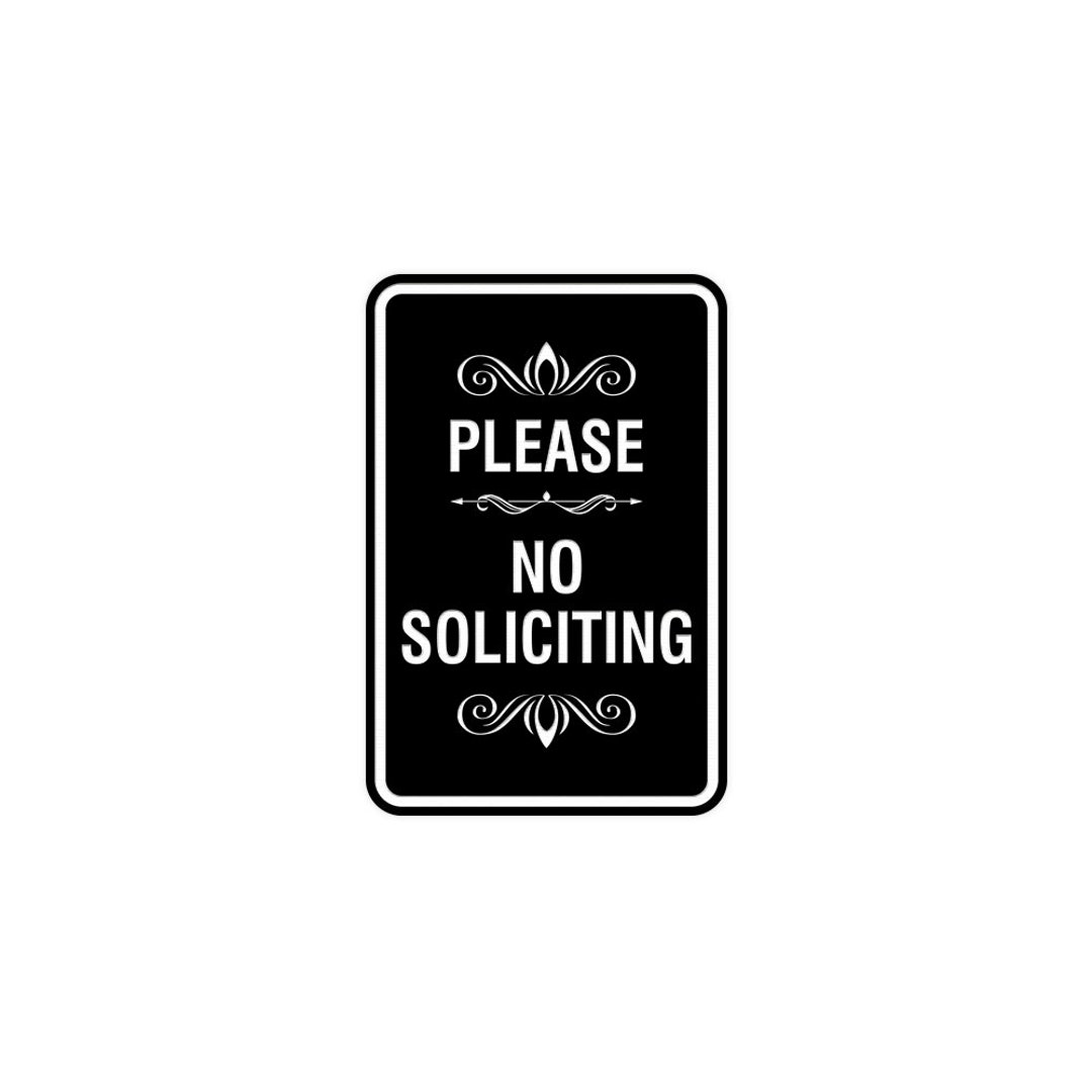 Portrait Round Please No Soliciting Sign - Etsy