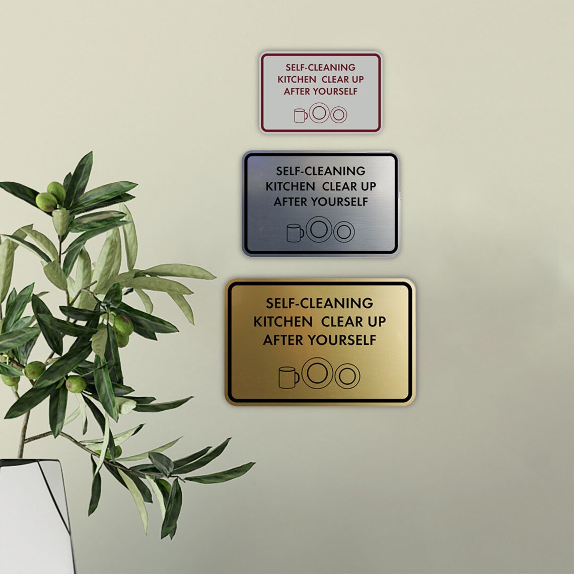 Classic Framed Self-cleaning Kitchen Clear up After Yourself - Etsy