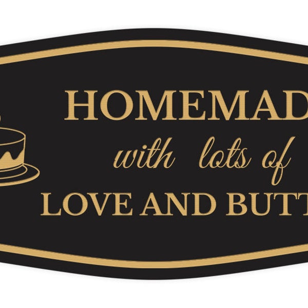Homemade With Lots of Love and Butter Sign - Etsy