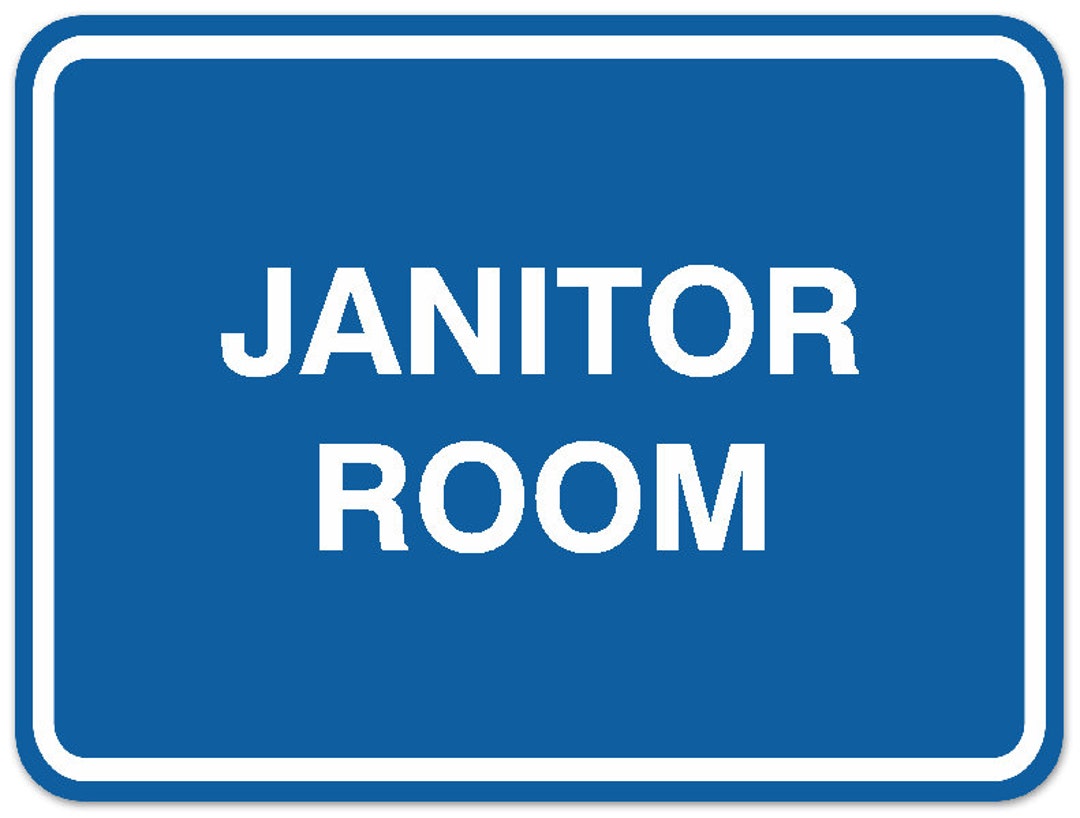 Signs Bylita Classic Framed Janitor Room Sign Easy - Etsy
