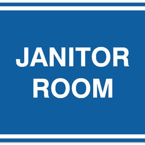 Signs Bylita Classic Framed Janitor Room Sign Easy - Etsy