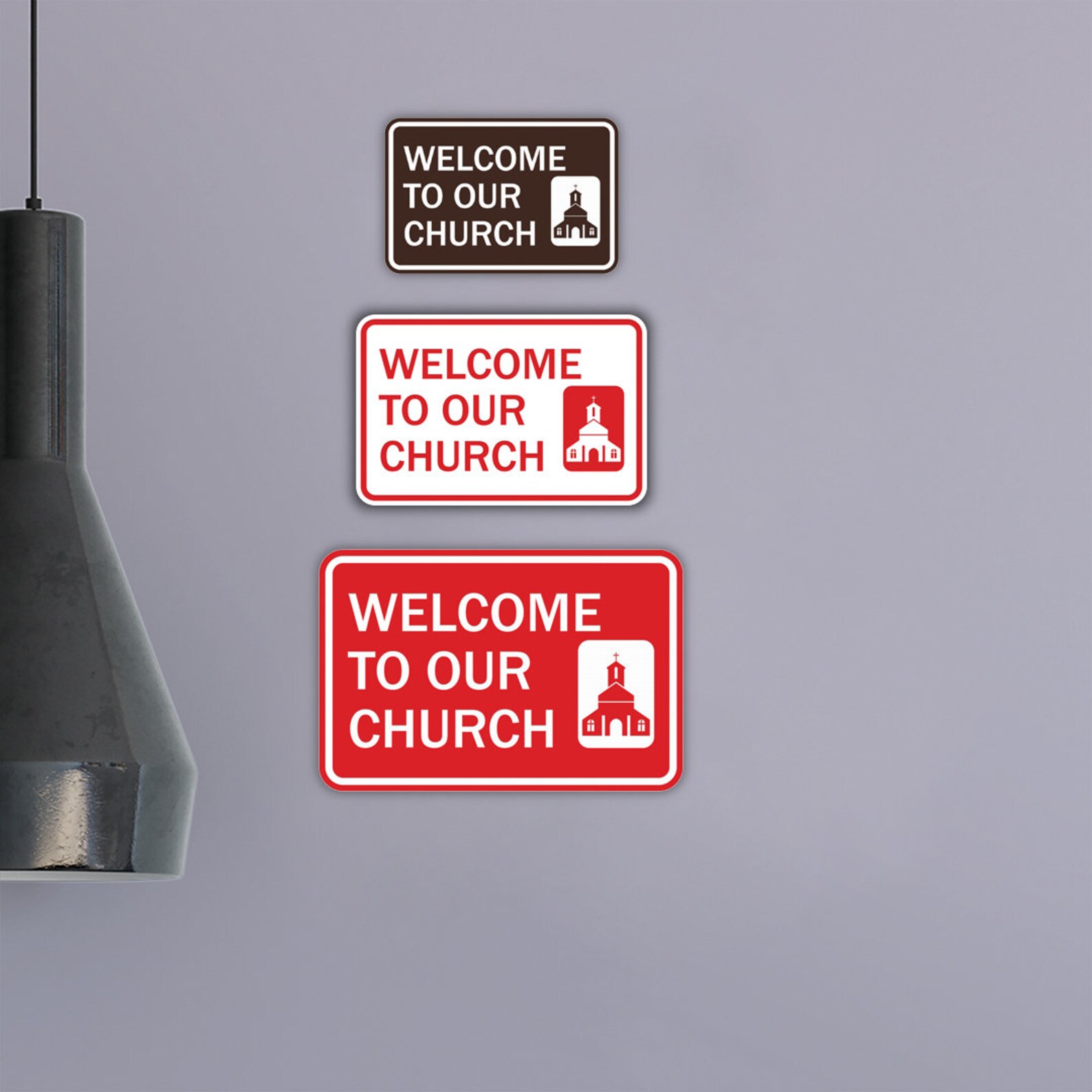 Classic Framed Welcome to Our Church Wall or Door Sign - Etsy