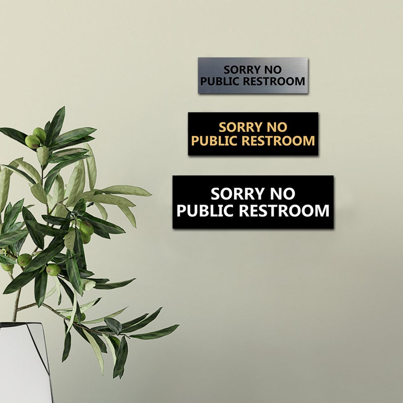Basic Sorry No Public Restroom Sign - Etsy UK