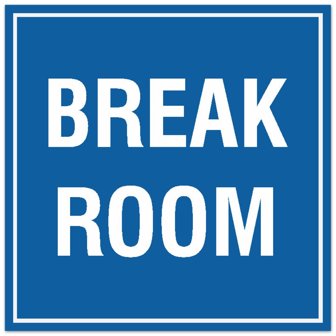 Signs Bylita Square Break Room Sign Easy Installation Durable Material ...