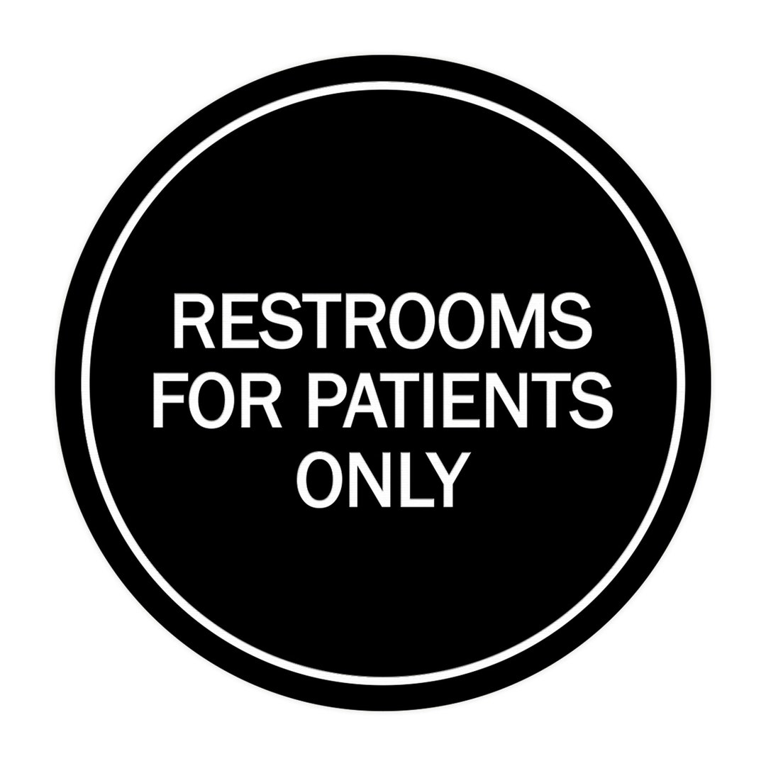 Signs Bylita Circle Restrooms for Patients Only Sign - Etsy