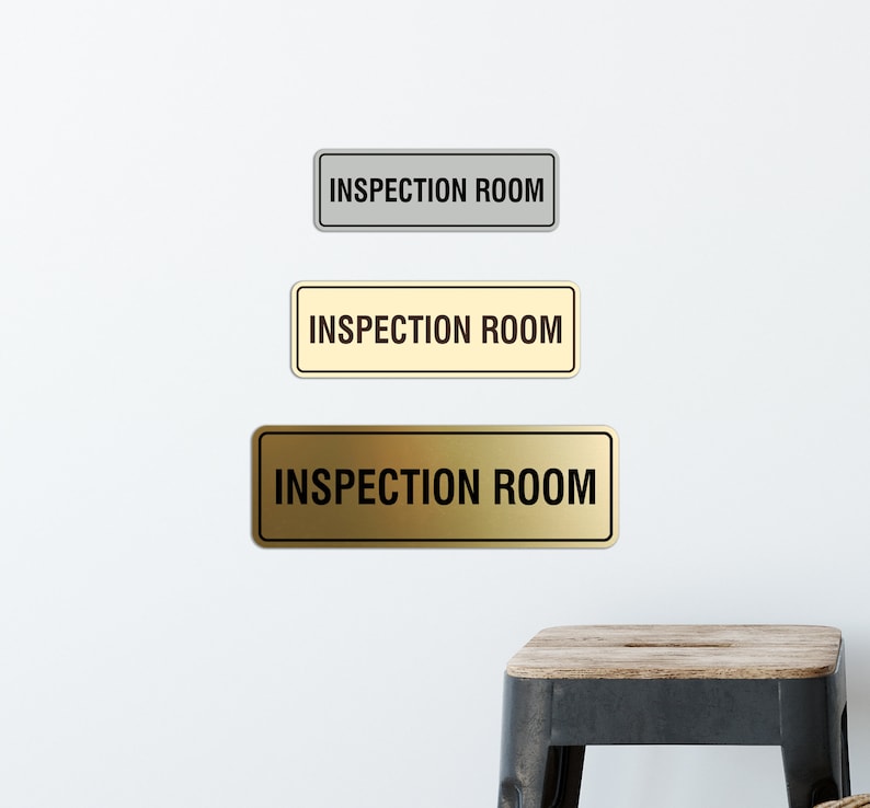 Standard Inspection Room Sign | Etsy