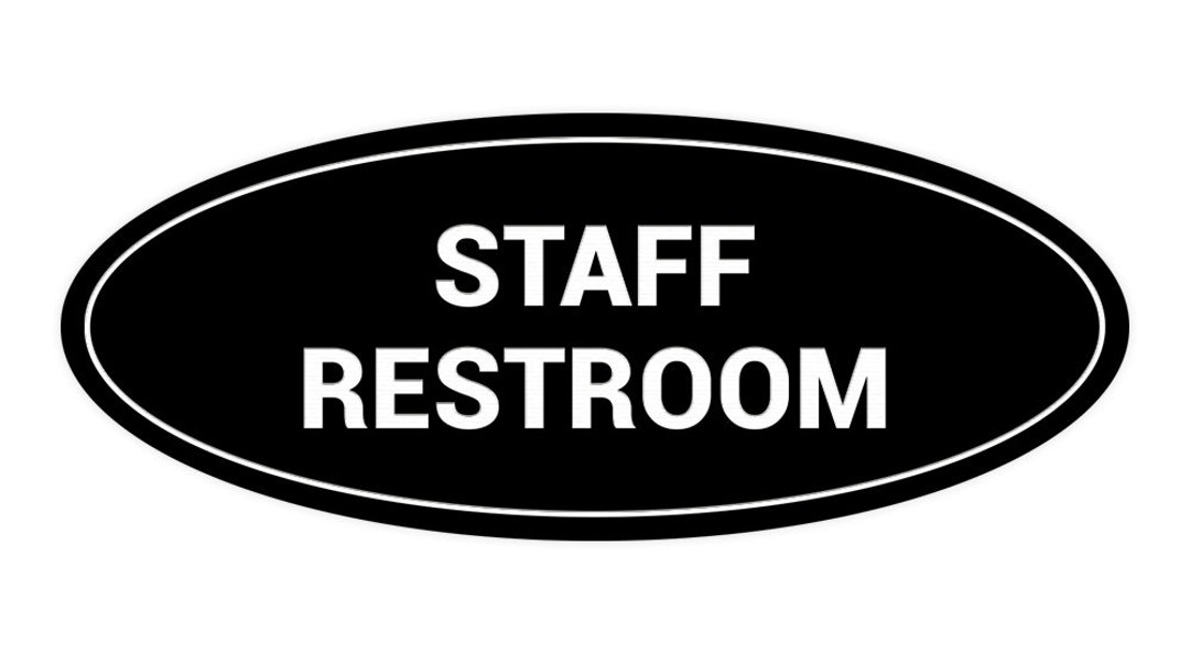 Oval STAFF RESTROOM Sign - Etsy