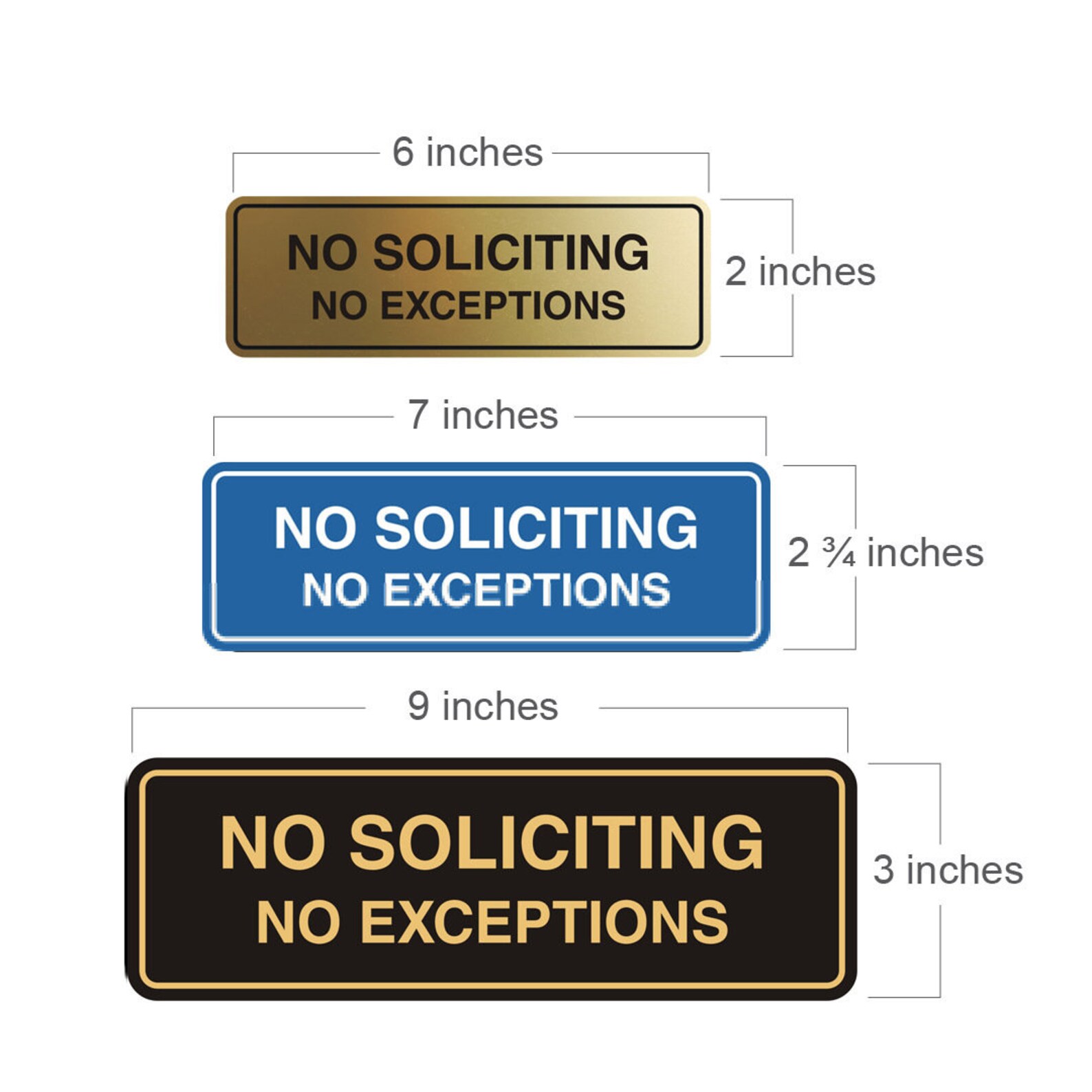 Standard No Soliciting No Exceptions Sign - Etsy