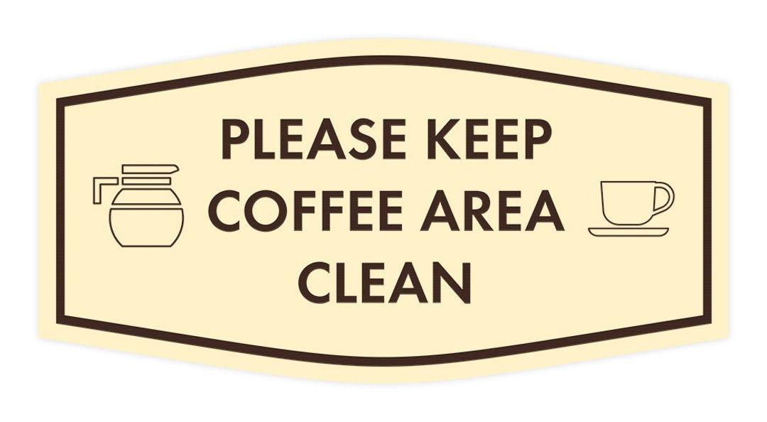 Fancy Please Keep Coffee Area Clean Wall or Door Sign - Etsy