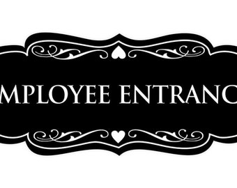 Employee Entrance Only Sign Printable PDF Instant Digital - Etsy
