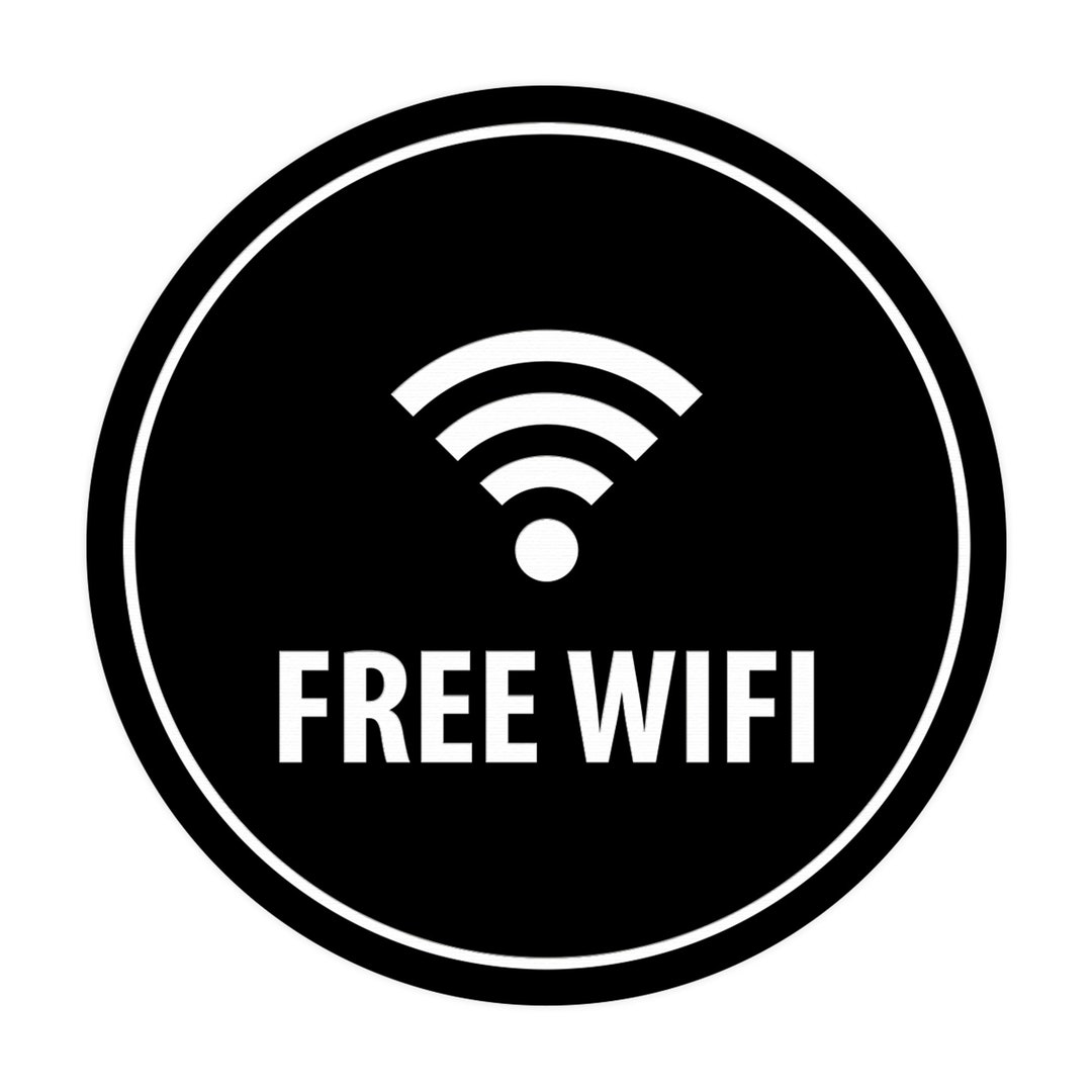 Signs Bylita Circle Free Wifi Sign - Etsy