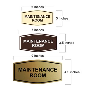 Fancy Maintenance Room Wall or Door Sign - Etsy