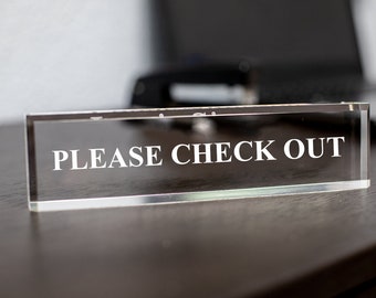 Acrylic Please Check in Desk Sign - Etsy