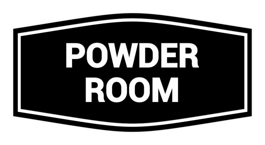 Fancy Powder Room Sign - Etsy