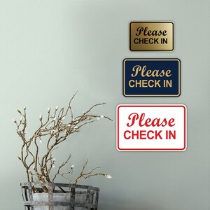Signs Bylita Classic Framed, Please Check in Wall or Door Sign - Etsy