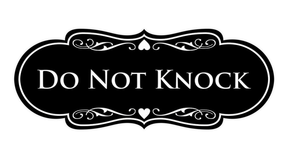 Designer Do Not Knock Wall or Door Sign - Etsy