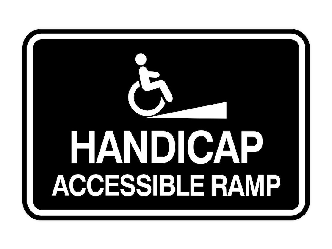 Handicap Accessible Ramp Durable ABS Plastic Laser Engraved Easy ...