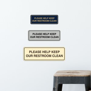 Standard Please Help Keep Our Restroom Clean Sign - Etsy