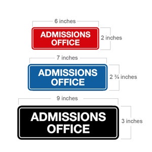 Signs Bylita Standard Admissions Office Sign - Etsy