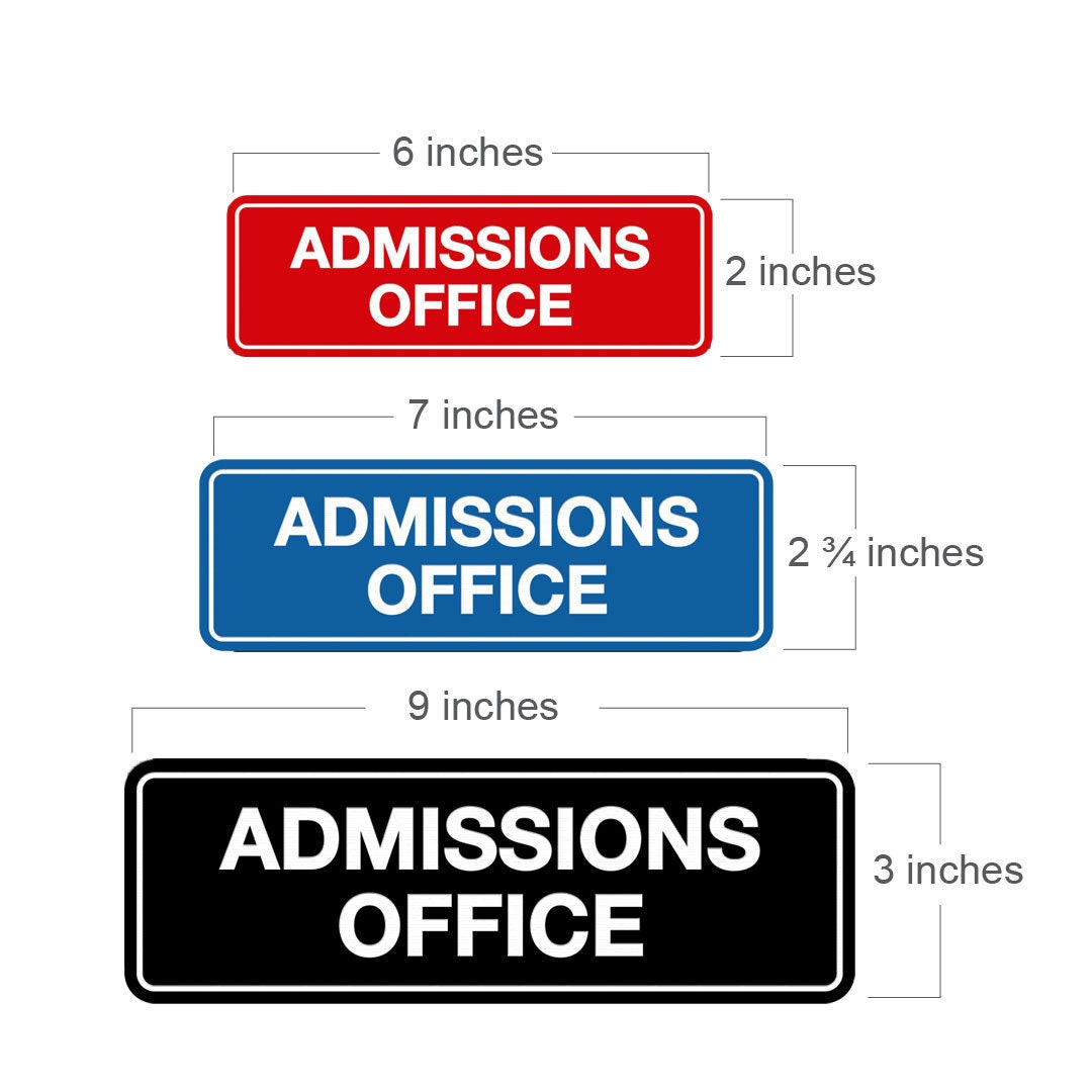 Signs ByLITA Standard Admissions Office Sign | Etsy