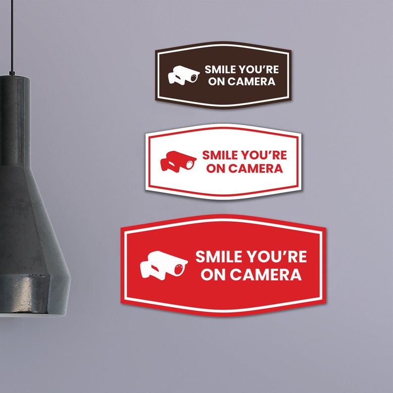 Fancy Smile You're on Camera Wall or Door Sign - Etsy