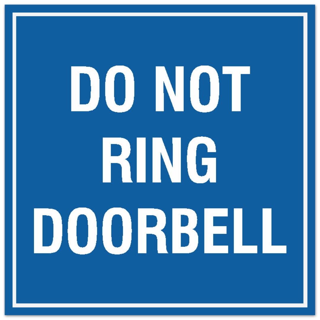 Signs Bylita Square Do Not Ring Doorbell Sign Easy - Etsy