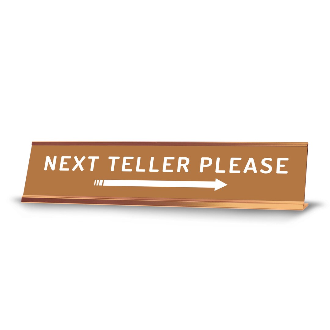 Next Teller Please right Arrow 2 X 10 Desk Sign Office & Shops - Etsy