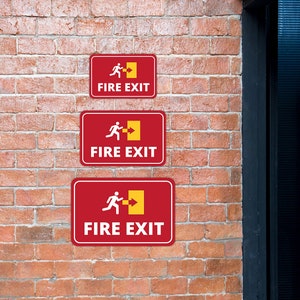 Classic Framed Plus Fire Exit Wall or Door Sign Workplace - Etsy