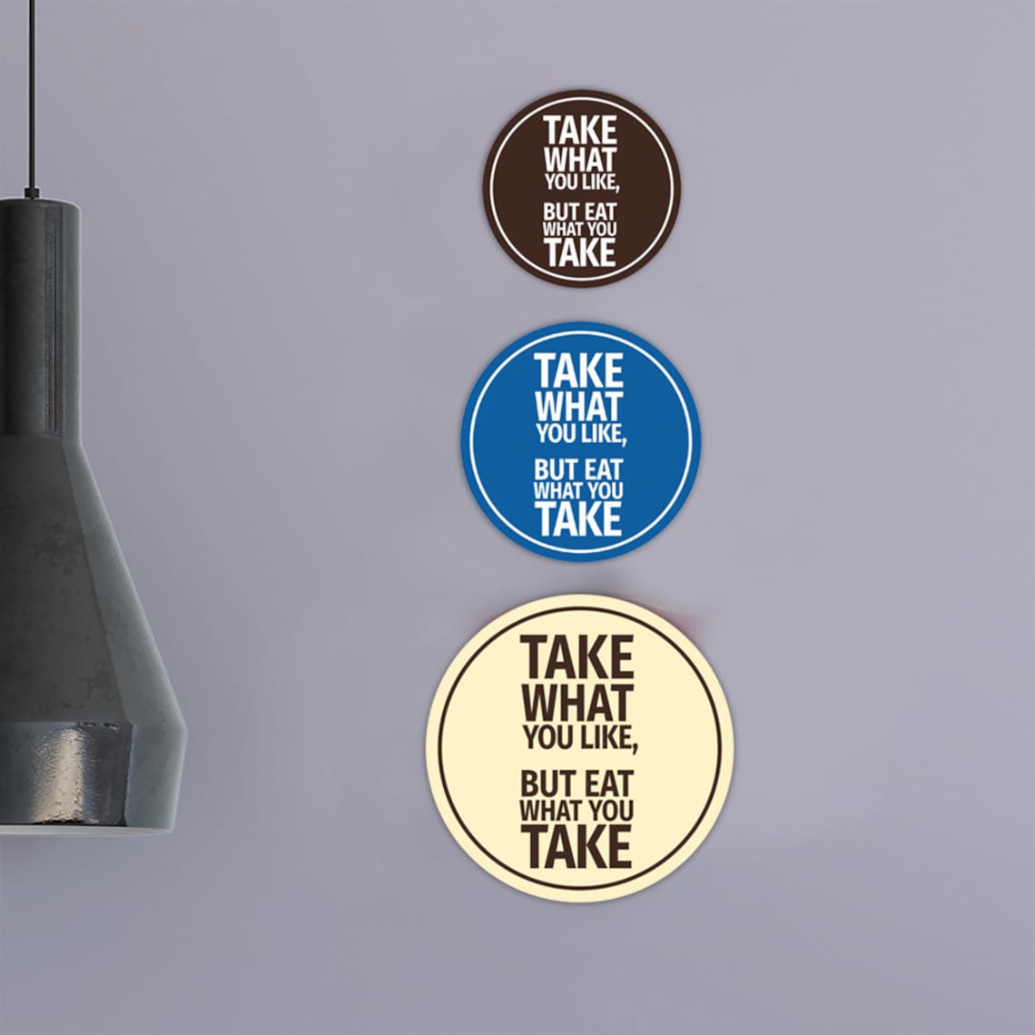 Circle Take What You Like but Eat What You Take Wall or Door - Etsy