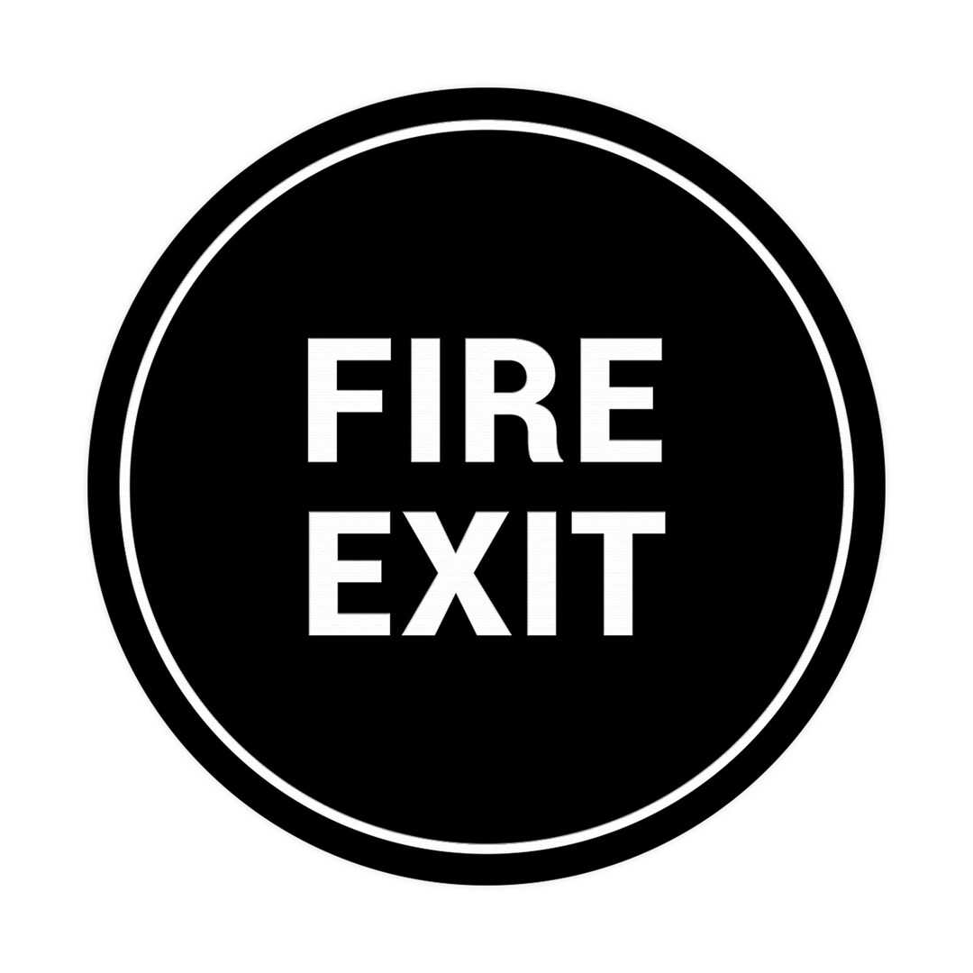 Signs Bylita Circle Fire Exit Sign - Etsy