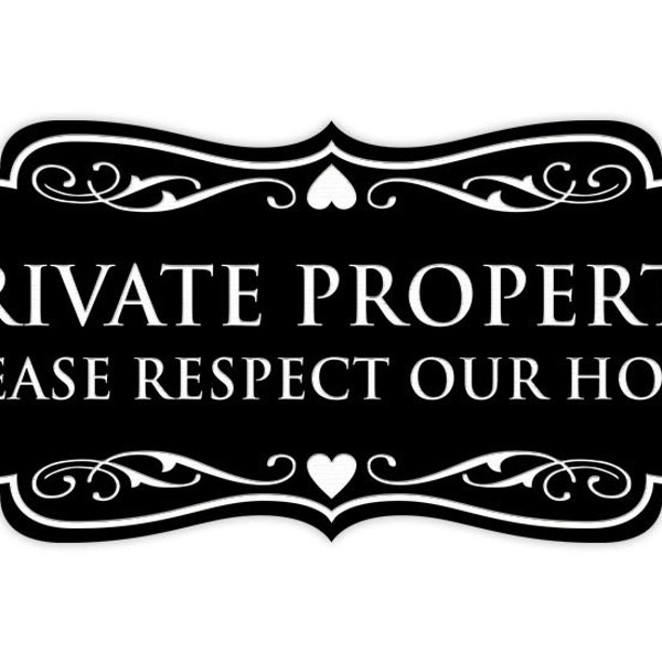 Respect Property Signs - Etsy