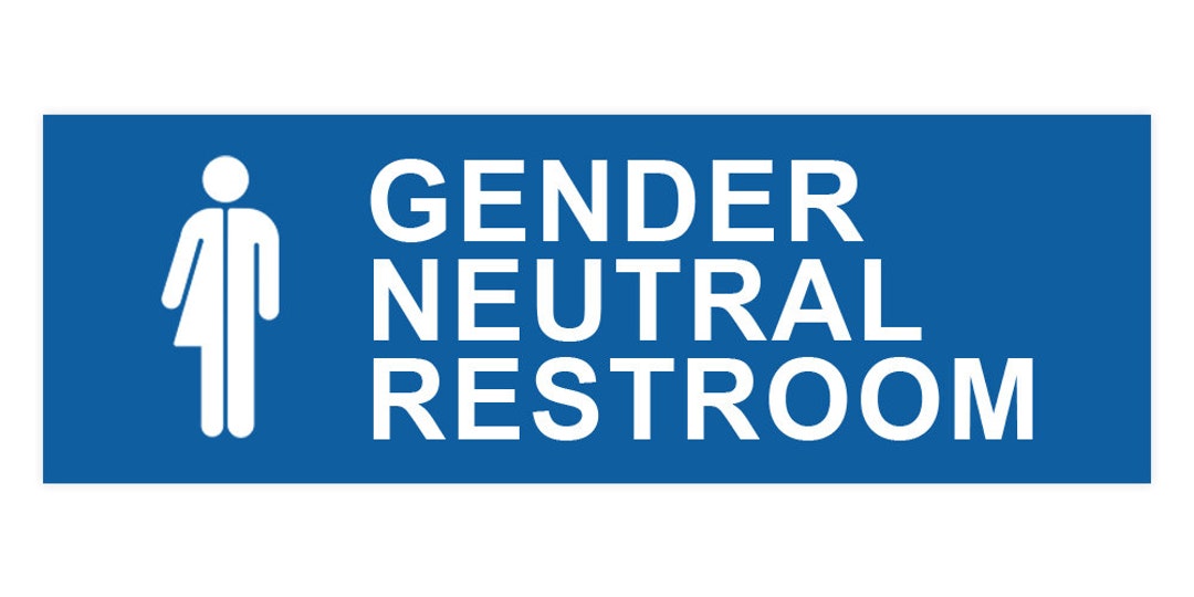 Basic Gender Neutral Restroom Wall or Door Sign - Etsy
