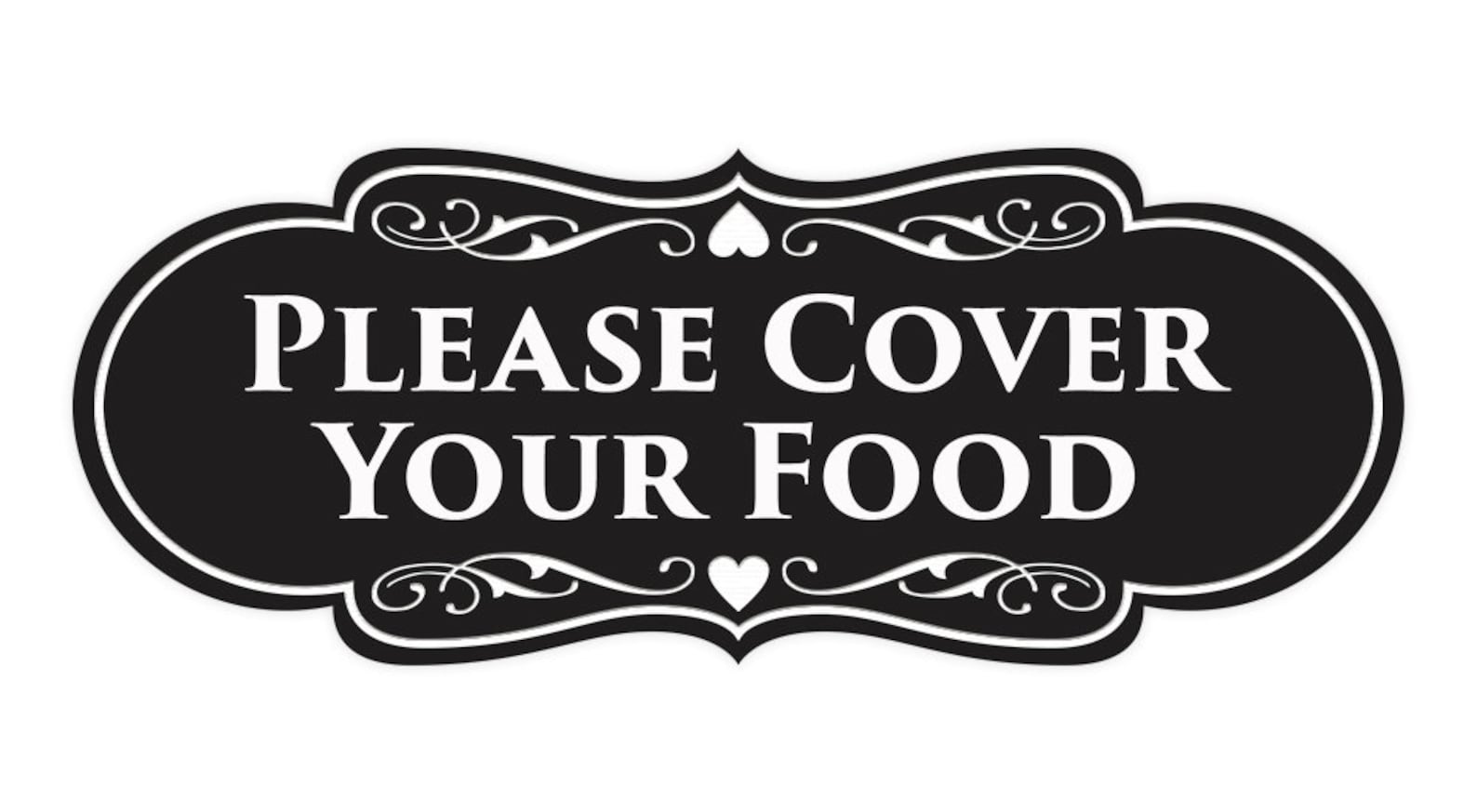 Signs Bylita Designer Please Cover Your Food Sign - Etsy