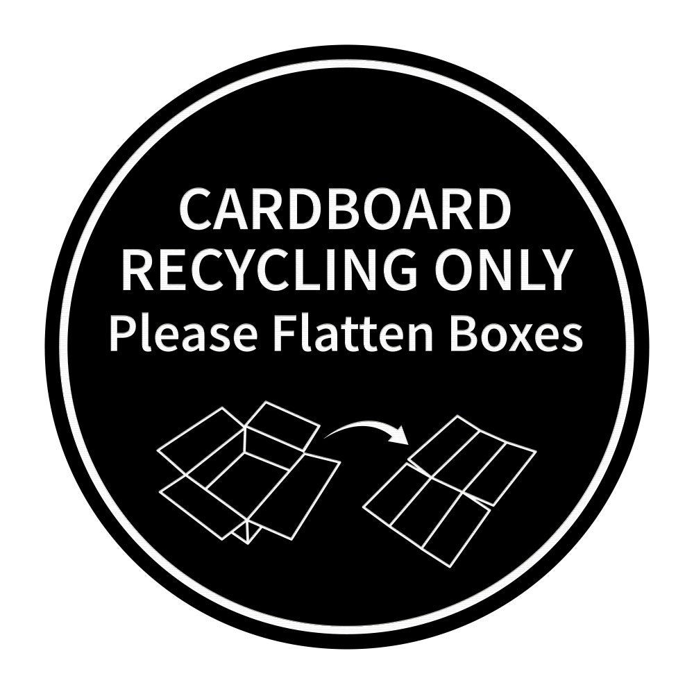 Cardboard Recycling Sign