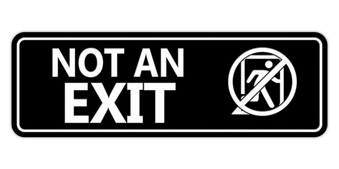Standard NOT an EXIT stick Man Wall or Door Sign - Etsy