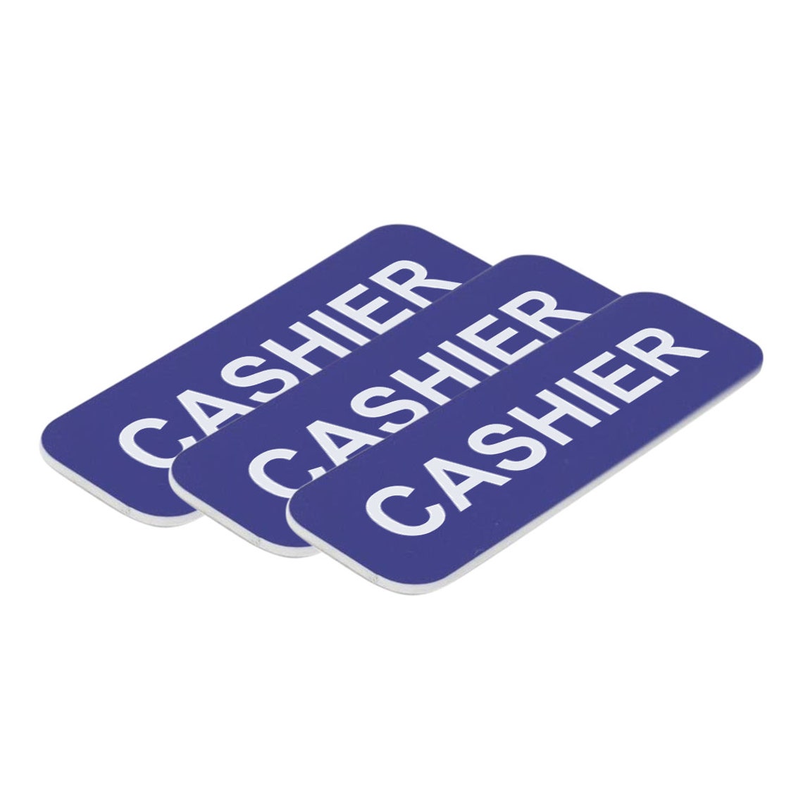 Cashier 1 X 3 Name Tag/badge 3 Pack - Etsy