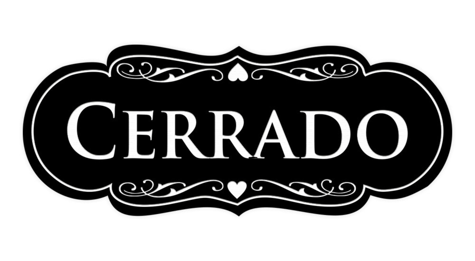 Designer Spanish Cerrado Wall or Door Sign - Etsy