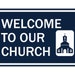 Classic Framed Welcome to Our Church Wall or Door Sign - Etsy